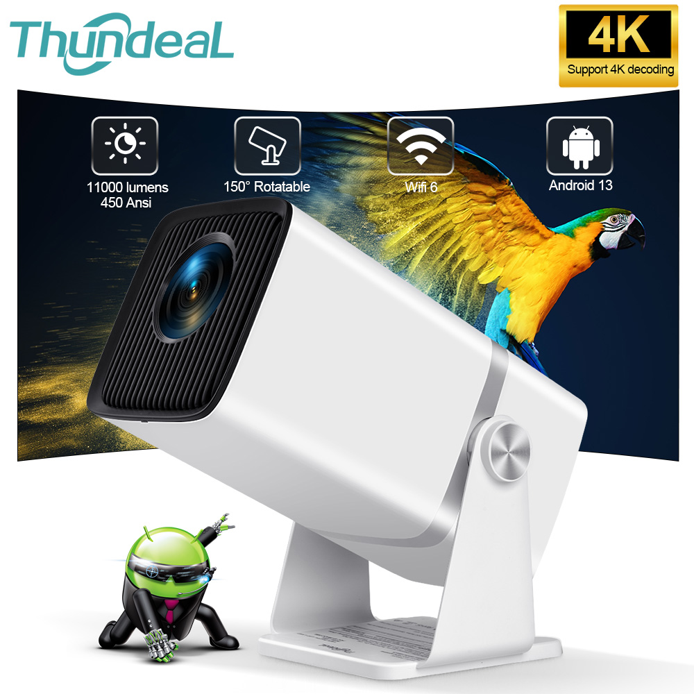 ThundeaL 4K Full HD Projector FHD TD80W Android WiFi 3D Home Theater ...